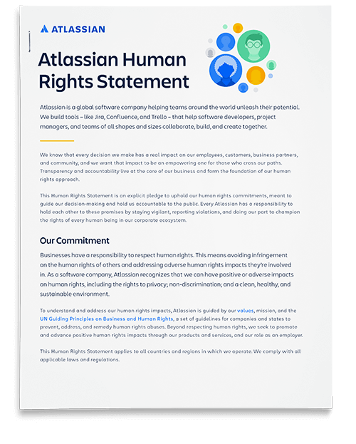 Atlassian 인권 선언문 | Atlassian