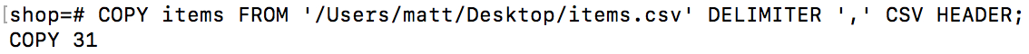 Import Data from a CSV using PostgreSQL | Atlassian