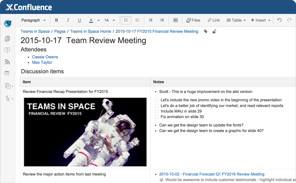 Confluence - Funcionalidades | Atlassian