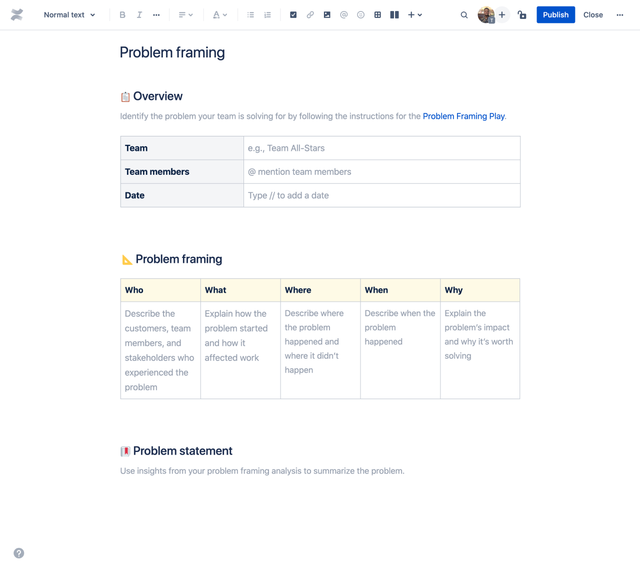 Шаблон вычленения проблемы Atlassian