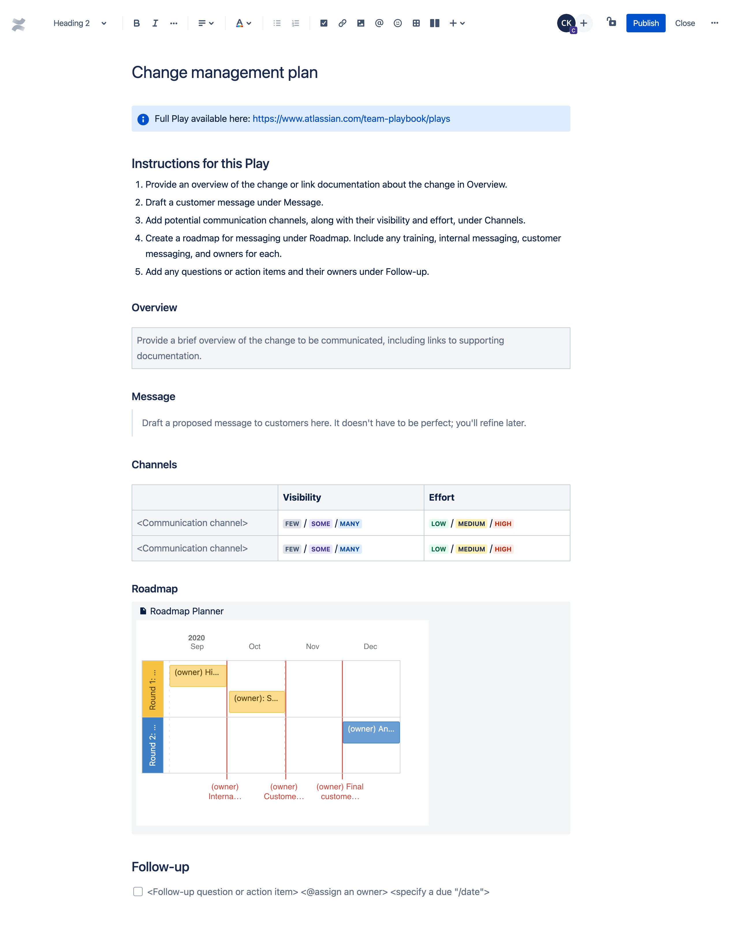 Modèle de plan de gestion des changements | Atlassian