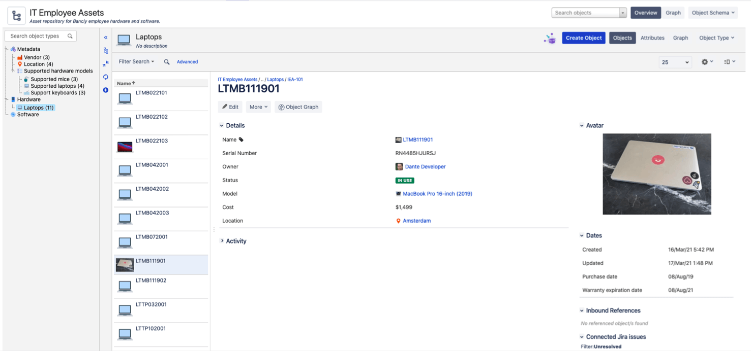 Asset & configuration management in Jira Service Management