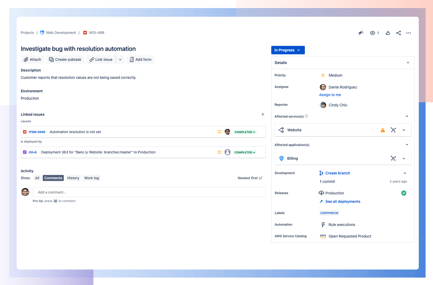 Jira Service Management & Jira Software Integration