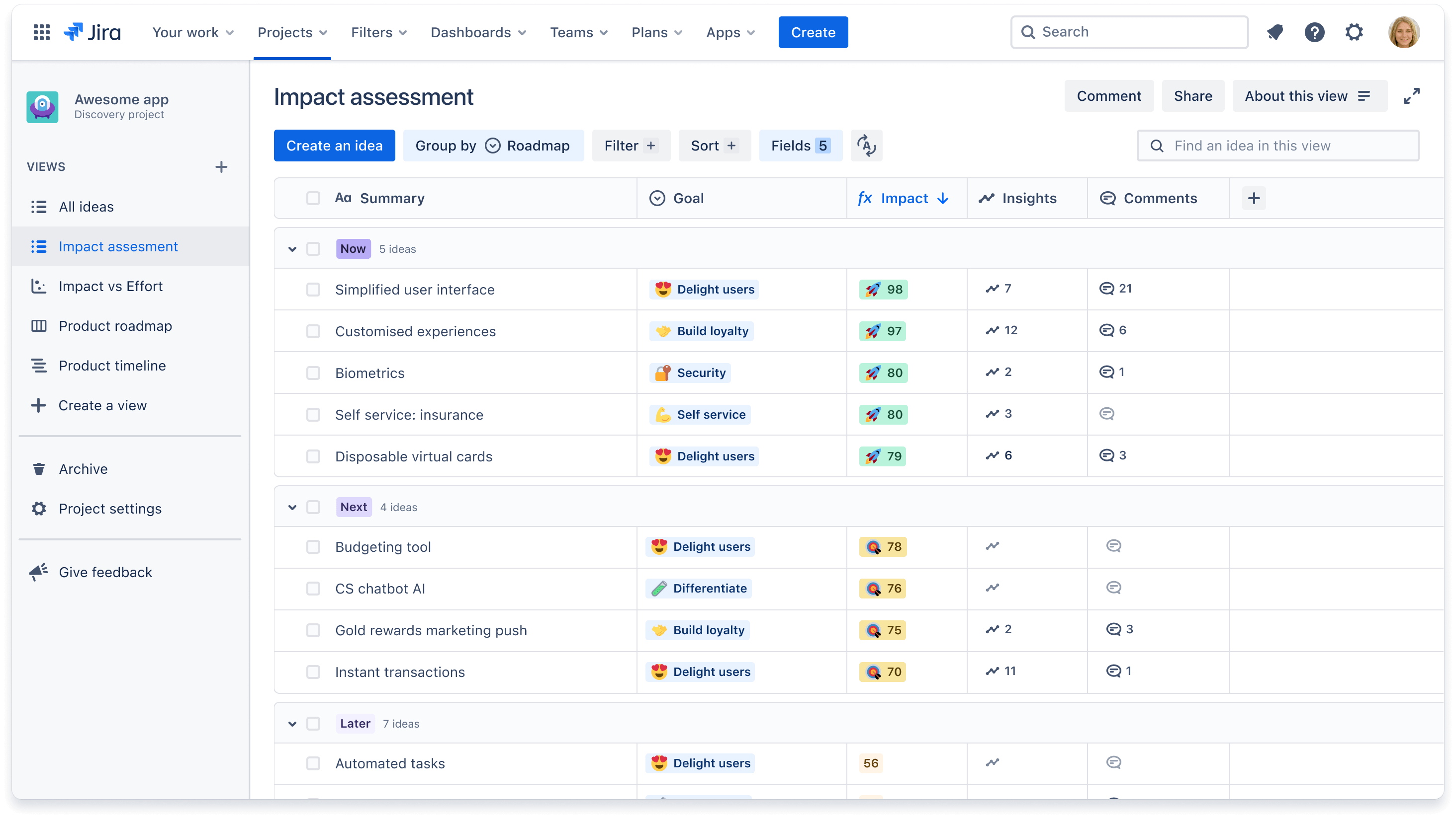 Introduction to Jira Product Discovery views | Atlassian