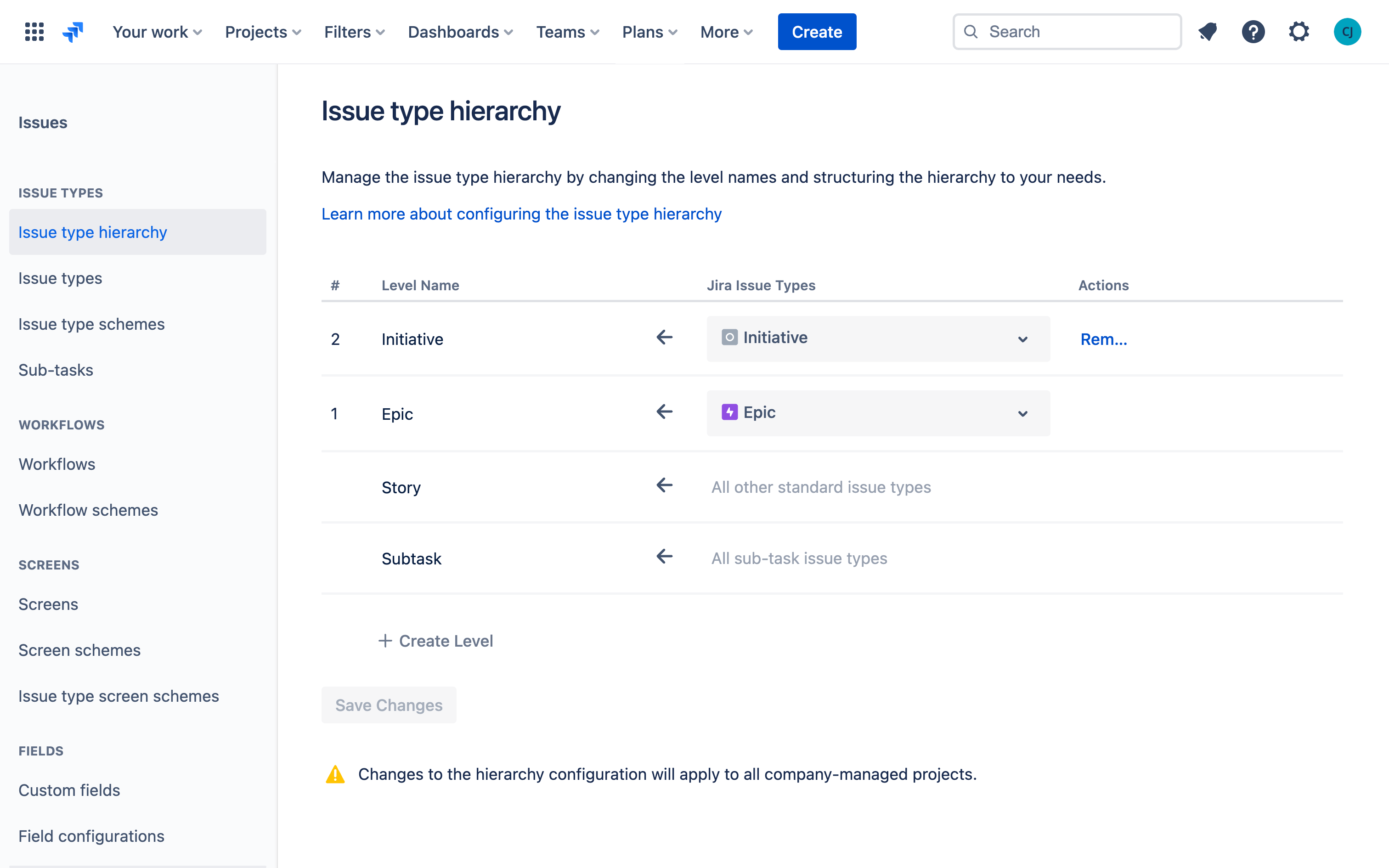 Szablon planowania na najwyższym poziomie | Jira Templates