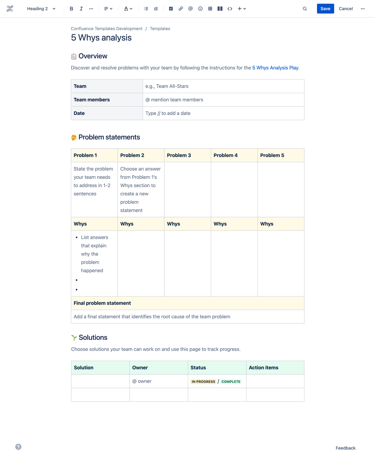 Шаблон анализа пяти почему Atlassian