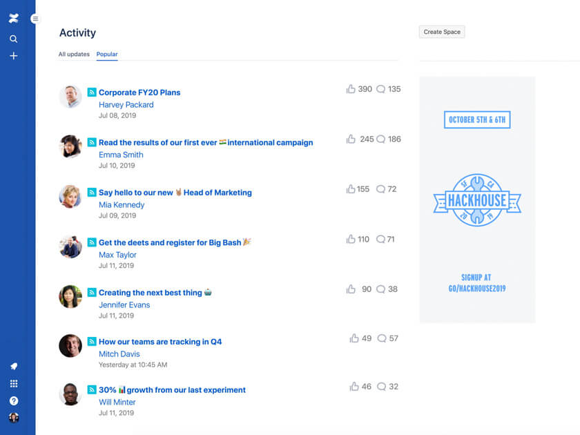 Confluencia: conseguir más juntos | Atlassian