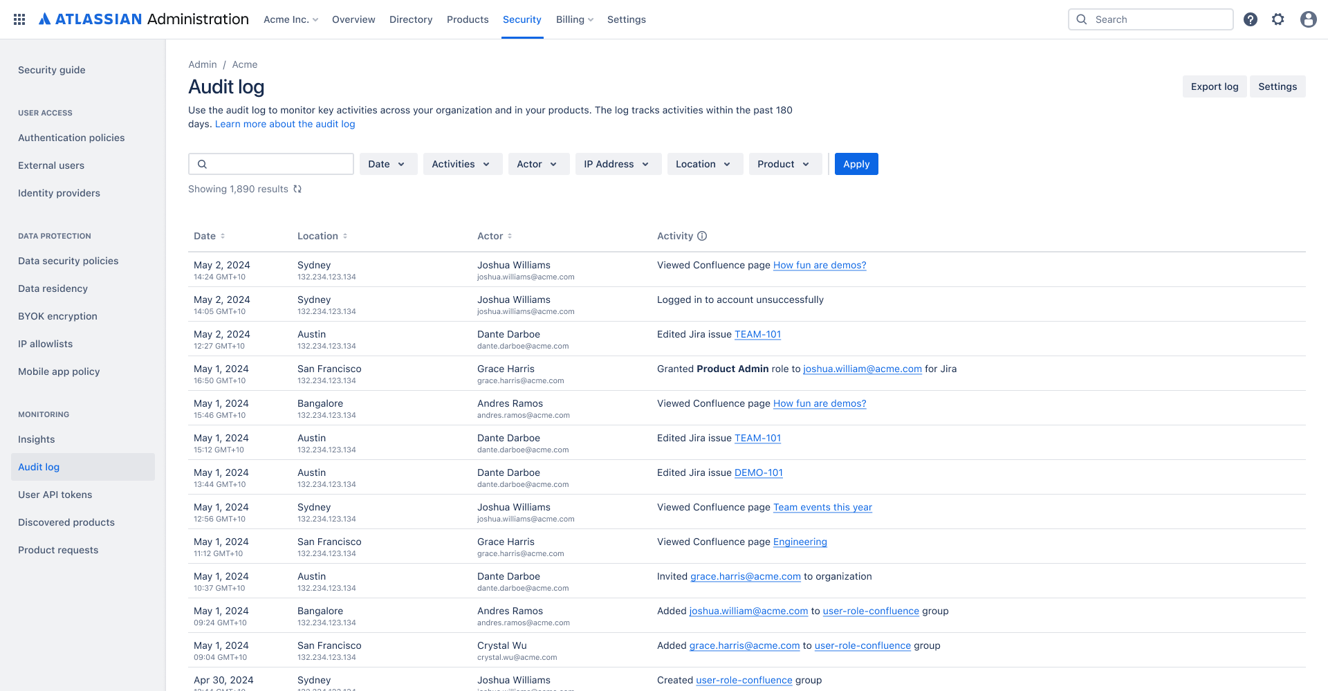 Atlassian Guard - Product Capabilities | Atlassian