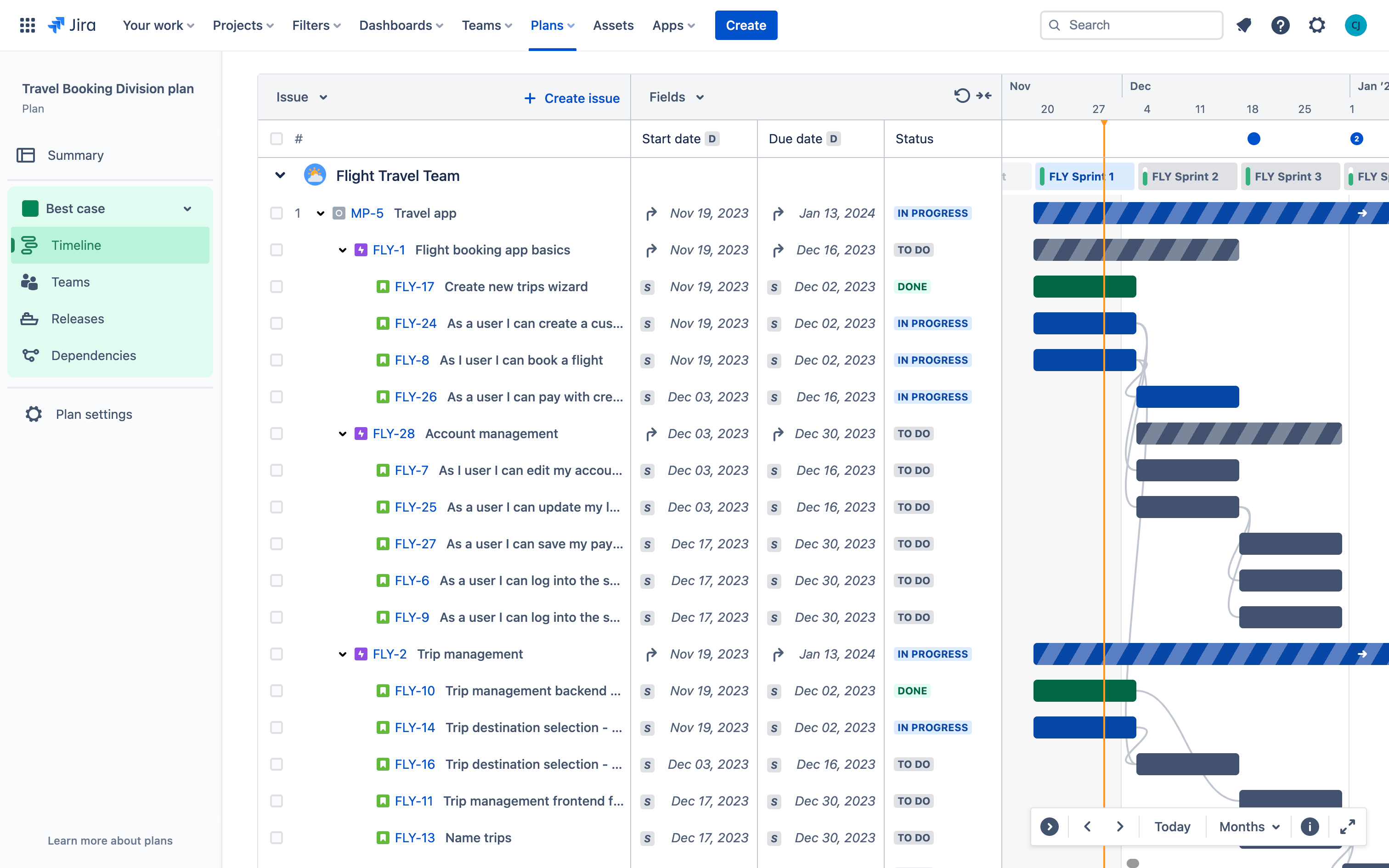 Vorlage für die Planung auf oberster Ebene | Jira Templates