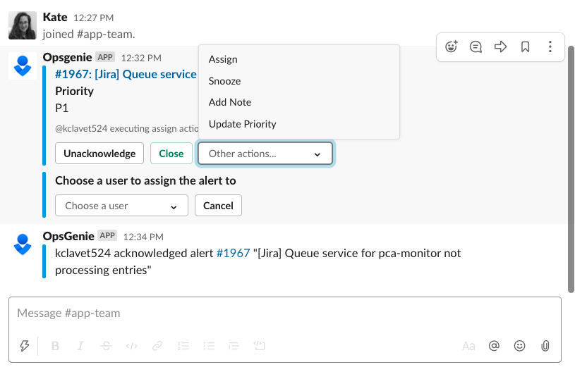 Opsgenie - Slack integration | Atlassian