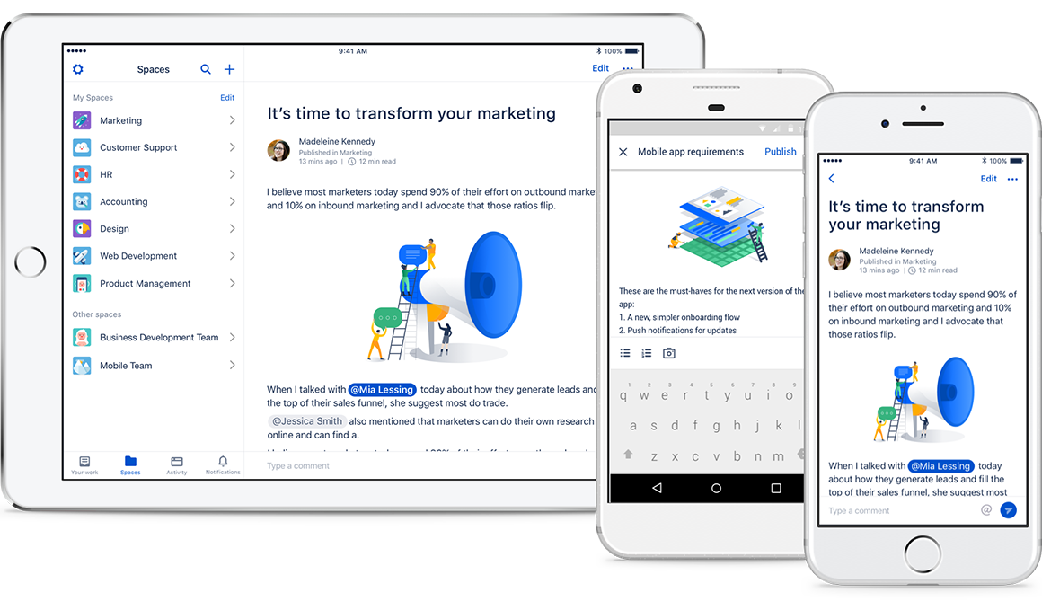 Herramientas de colaboración para dispositivos móviles de Atlassian