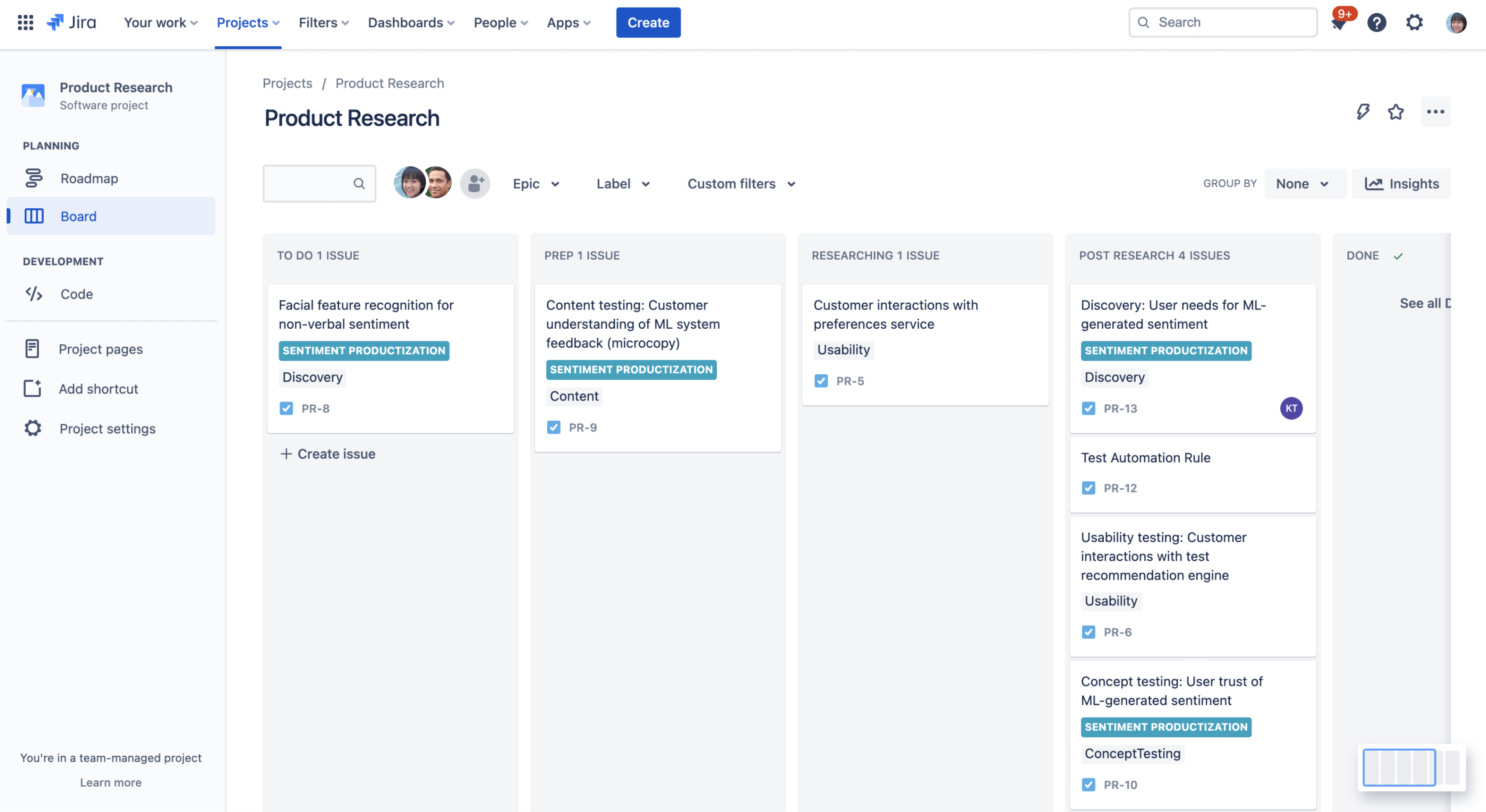 迅速なデリバリー テンプレート Jira Templates