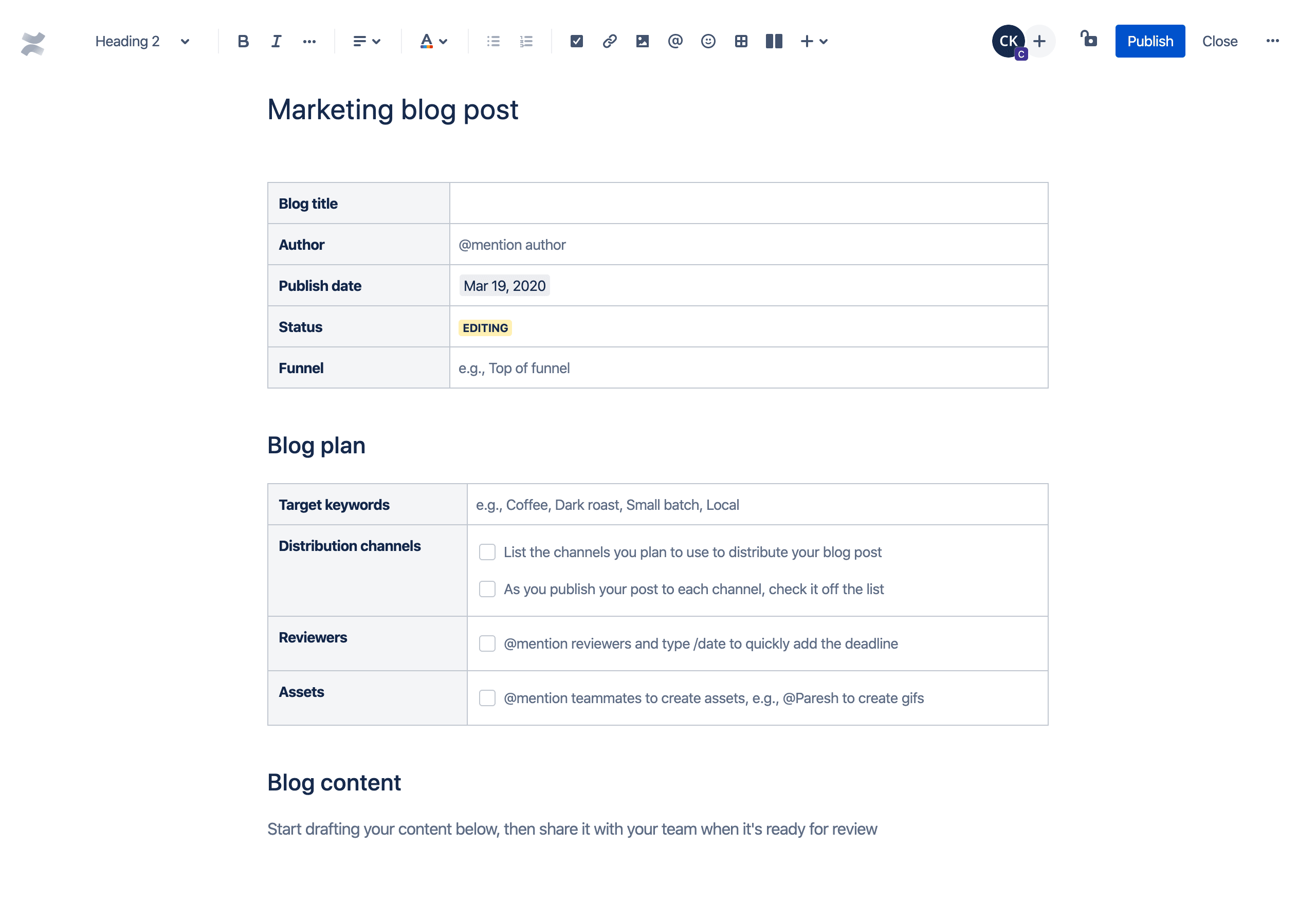 Marketing Blog Post Template | Atlassian