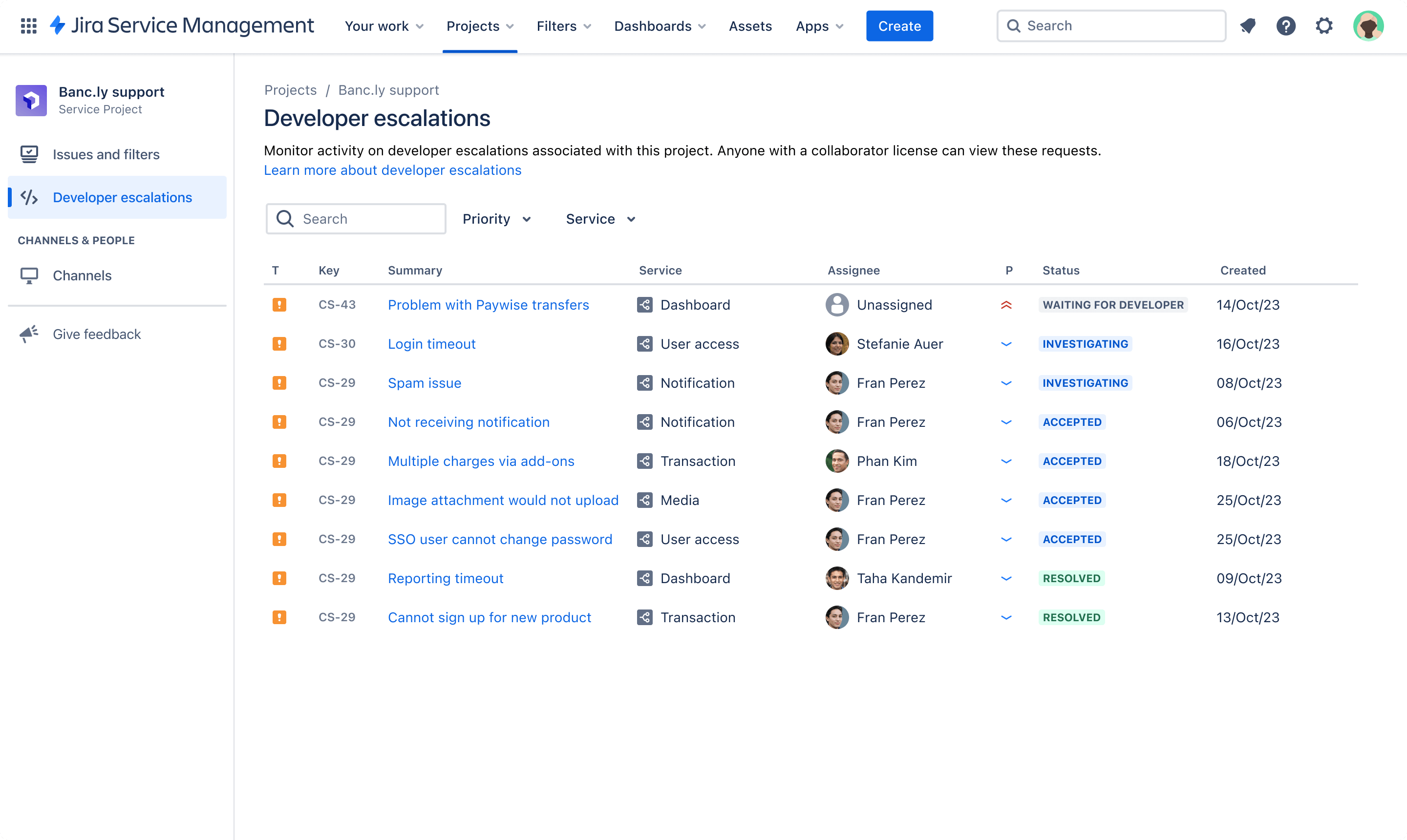 适用于客户服务团队的服务管理 Atlassian