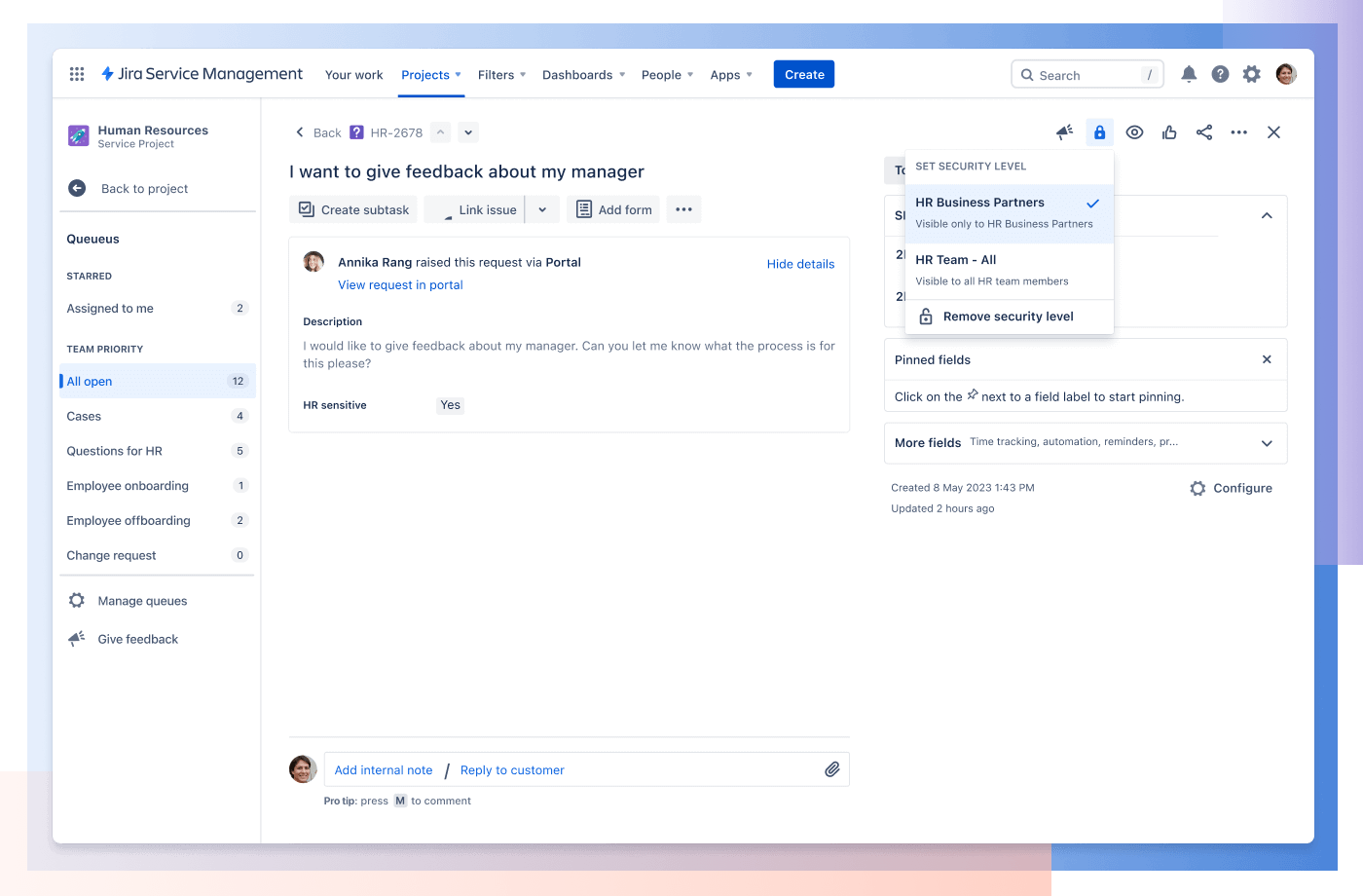 Jira Service Management para equipes de RH | Atlassian