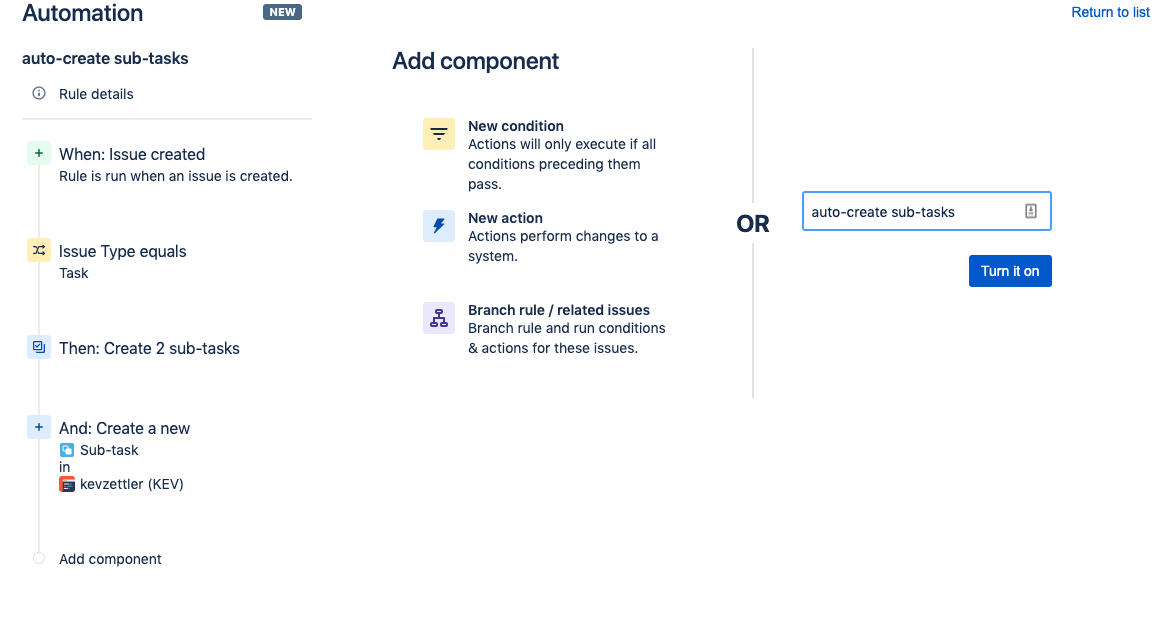 How to auto create subtasks with Jira Automation | Atlassian
