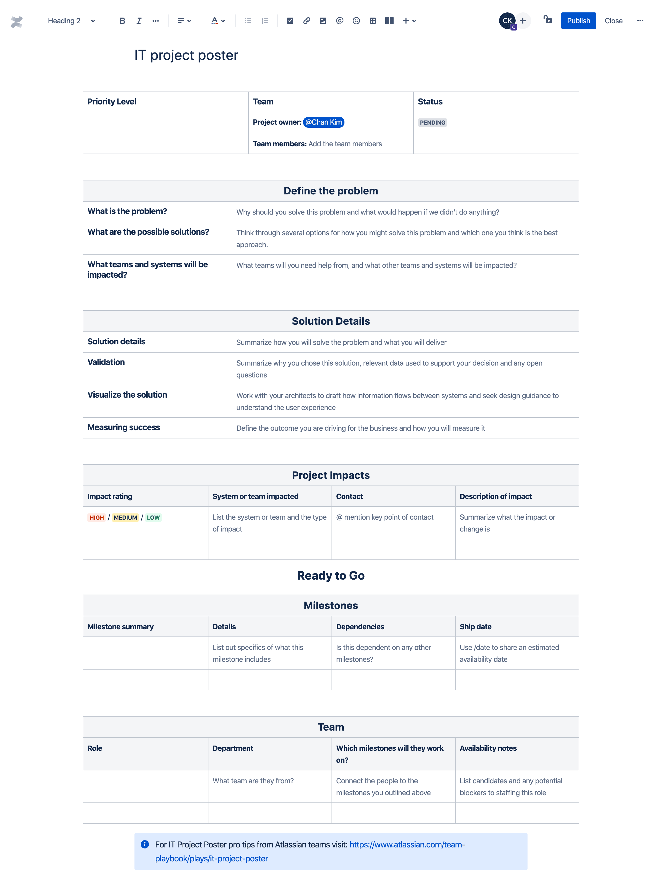 Vorlage: Projektposter | Atlassian