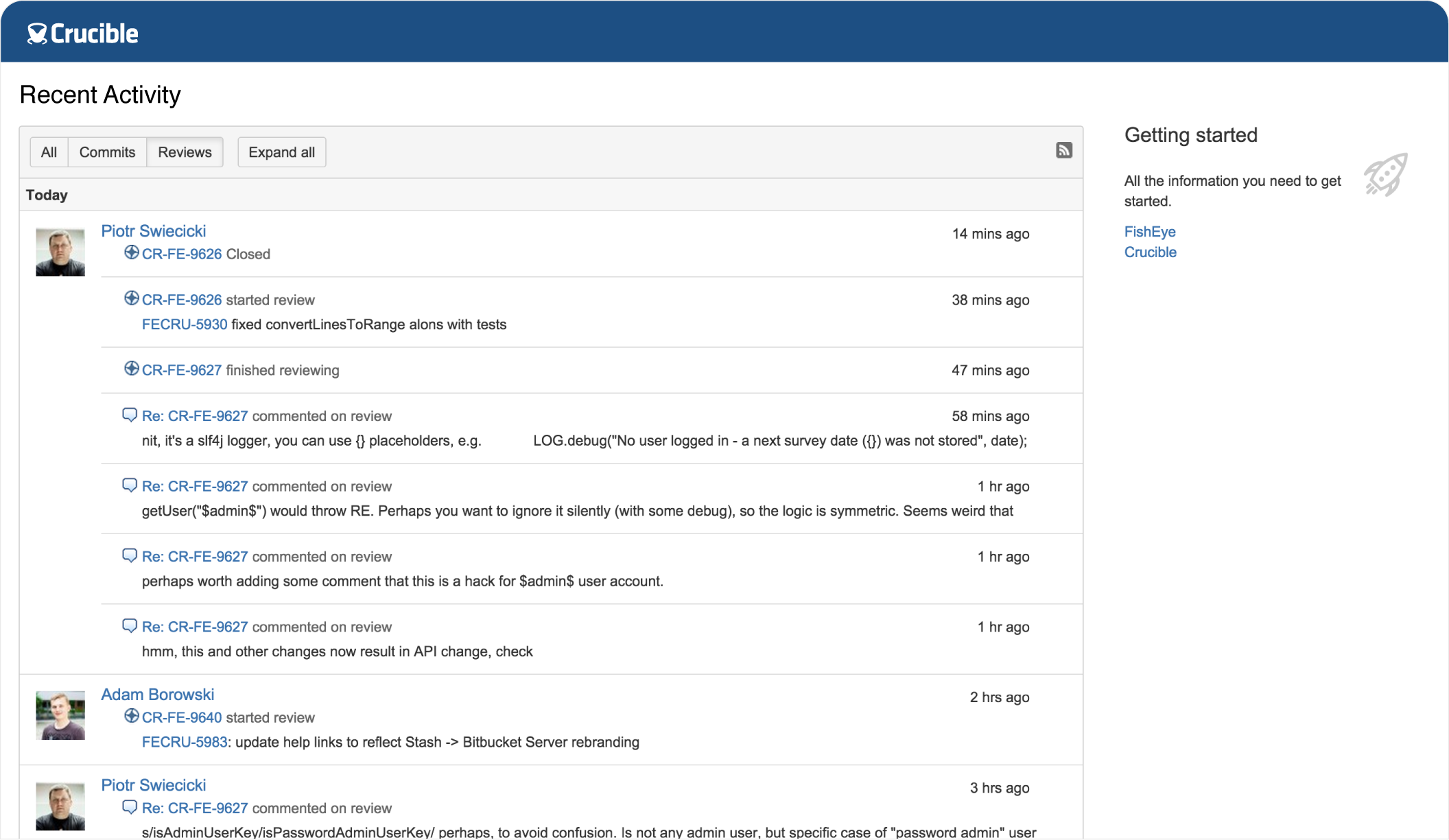 Crucible：适用于 Git、SVN 等的代码审查 | Atlassian