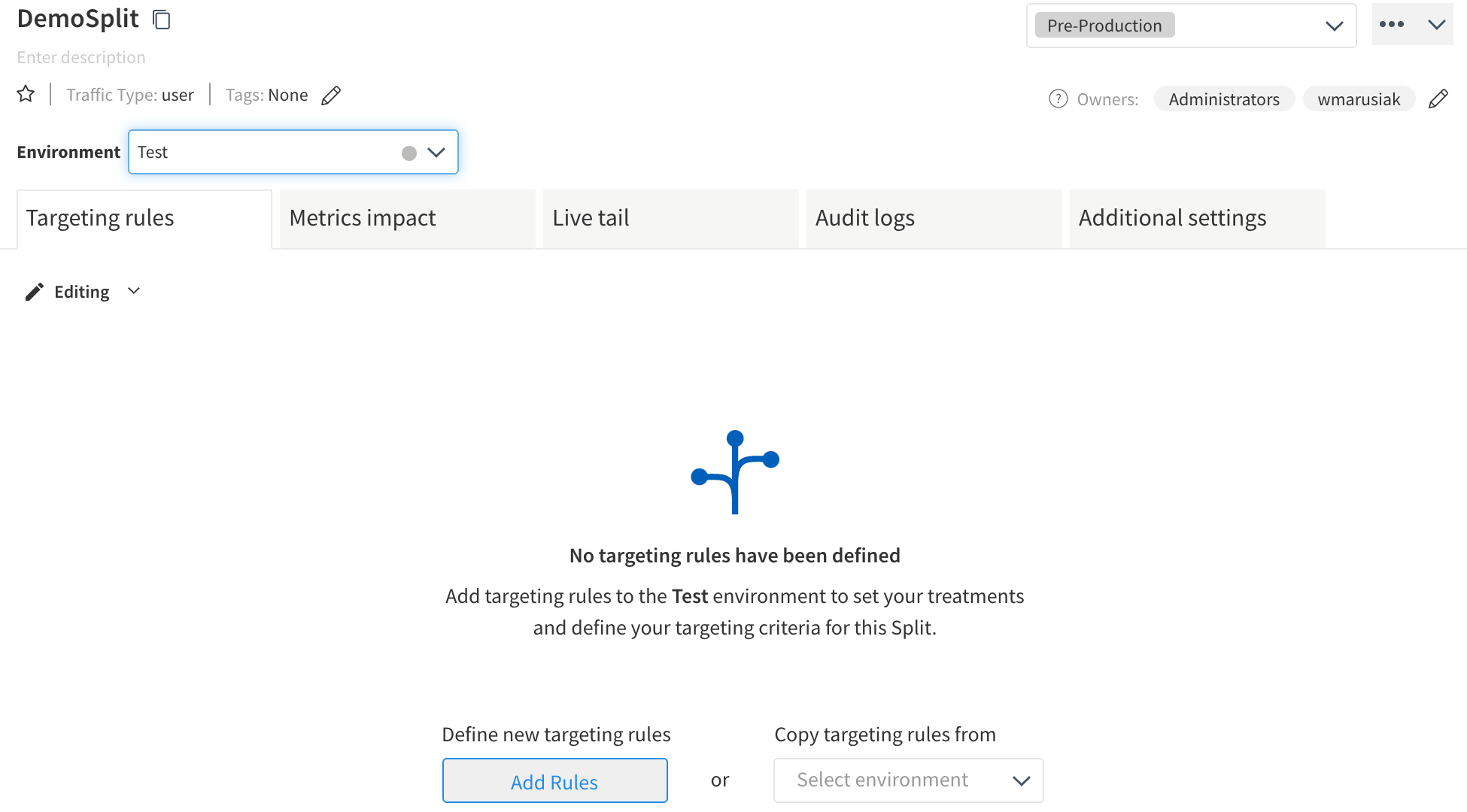 Verwenden von Feature-Flags mit Split und Bitbucket Pipelines