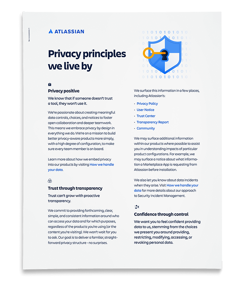 Our Privacy Principles | Atlassian