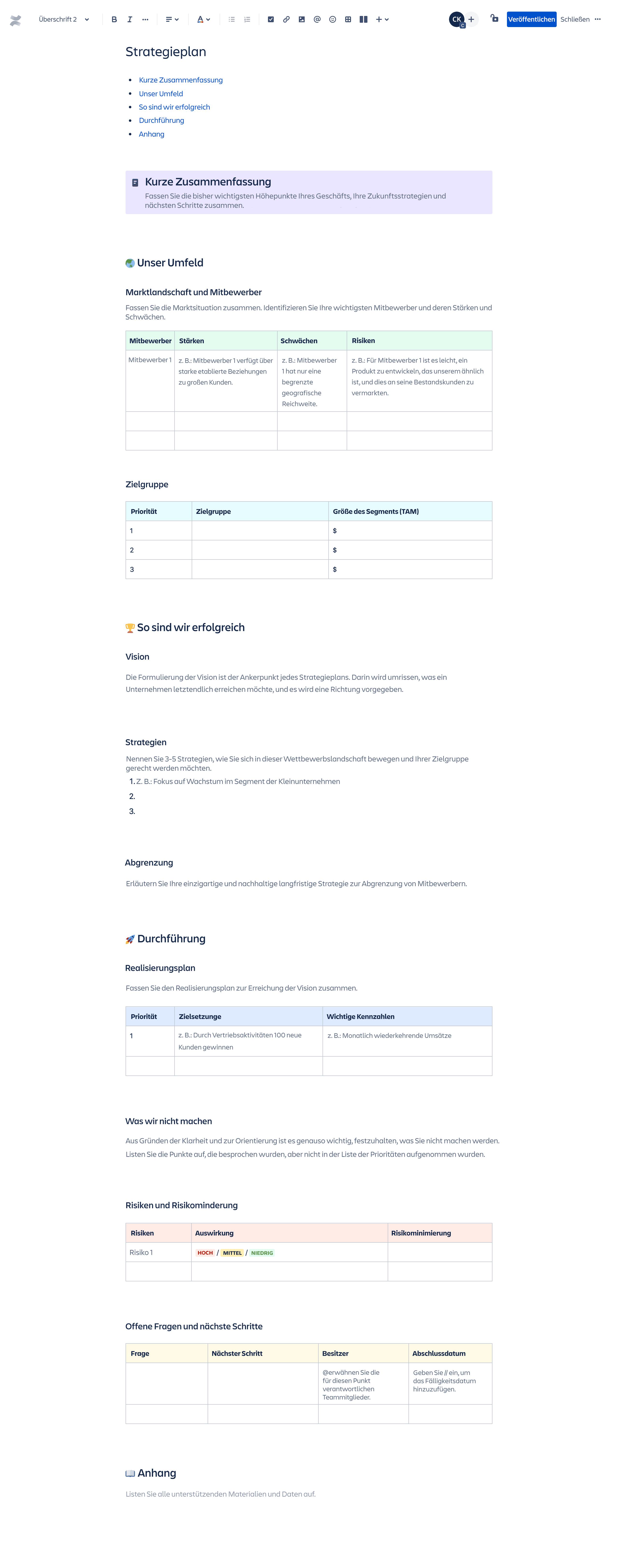 Vorlage: Strategieplan | Atlassian