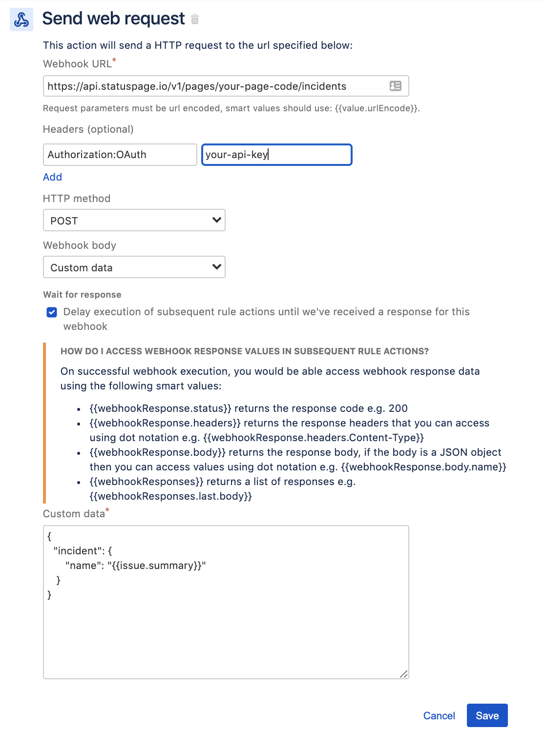 Automatic incident management with Jira and Statuspage | Atlassian