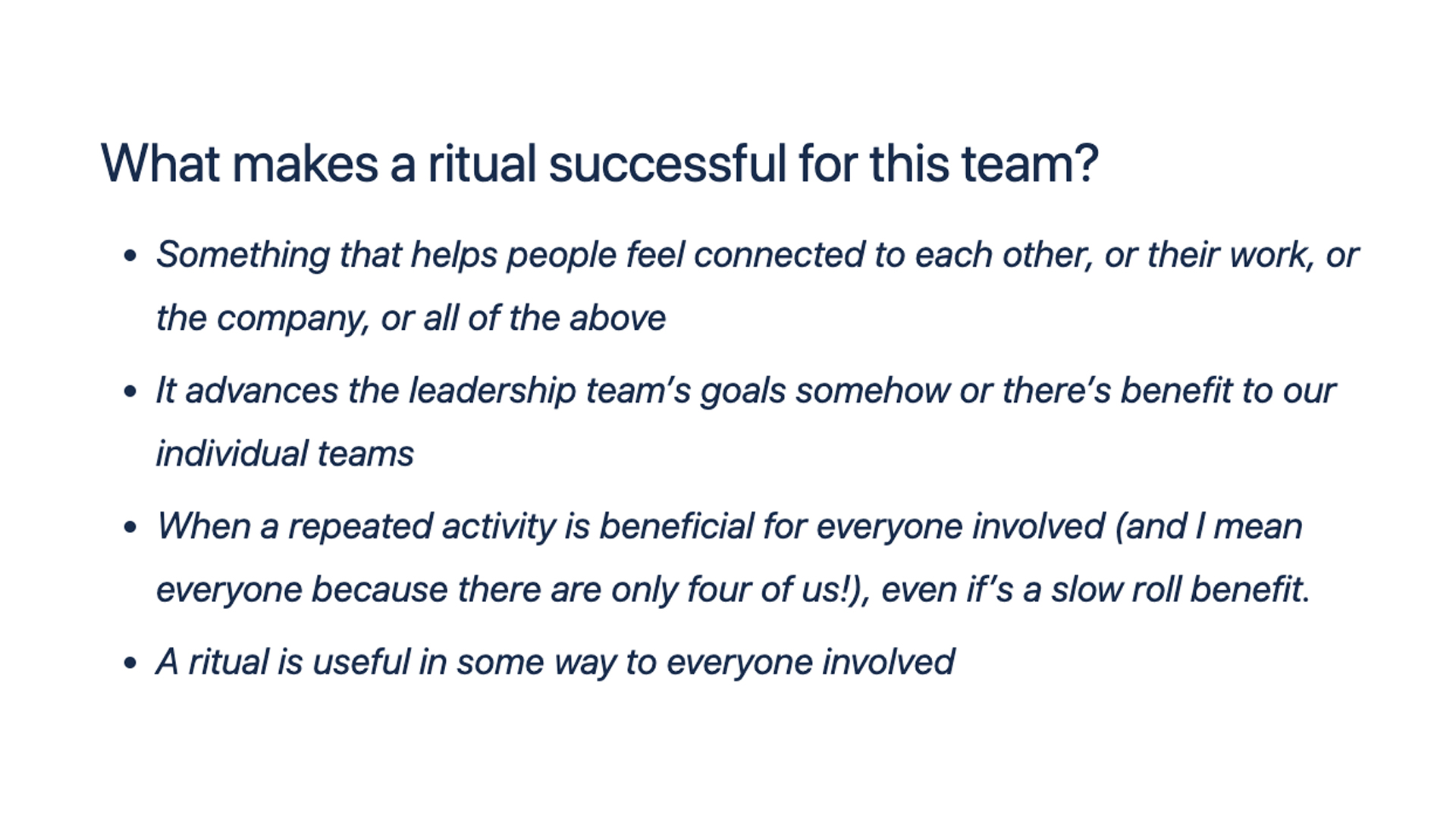 How to Run a Ritual Reset with Examples | Atlassian