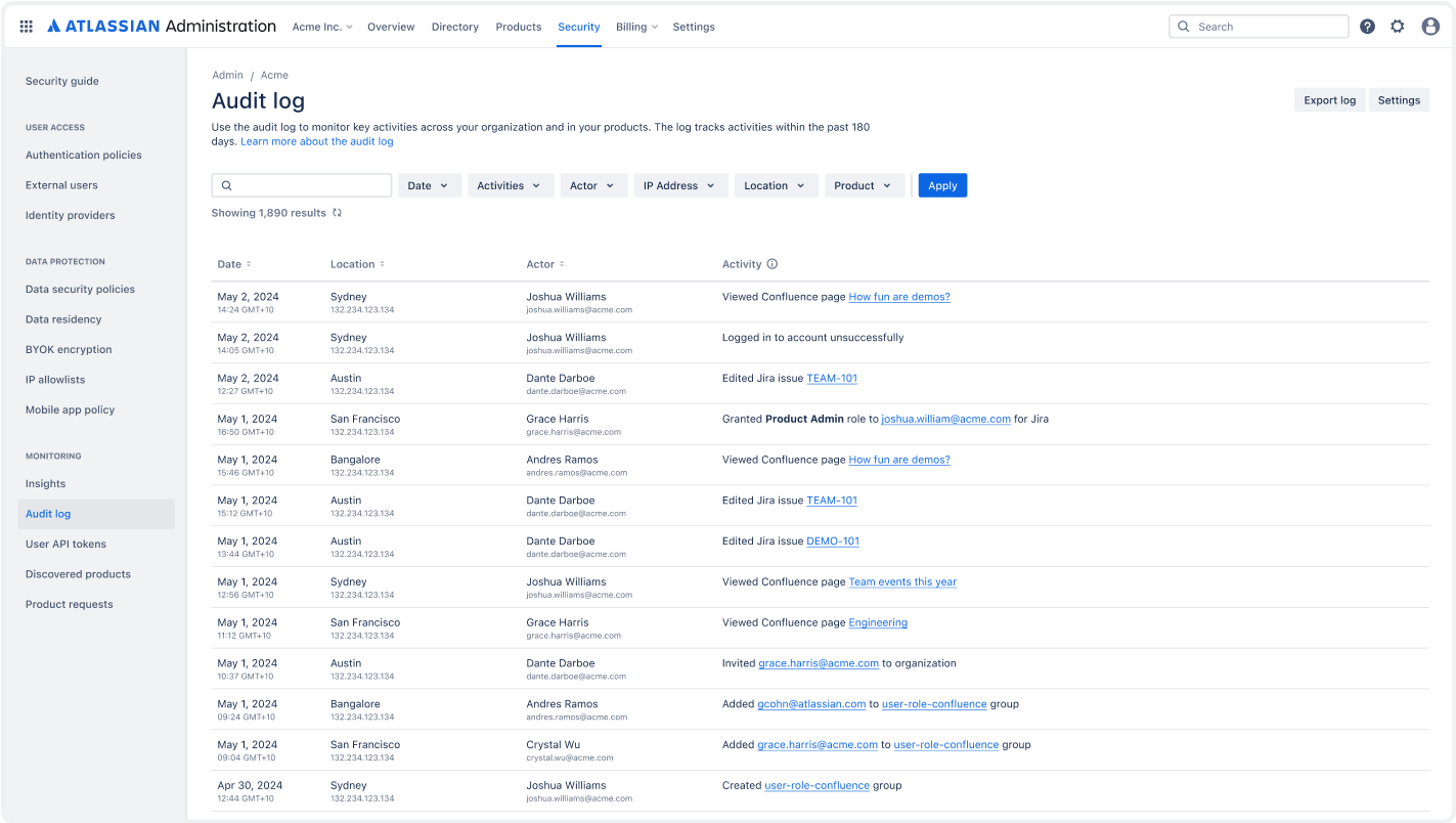 Atlassian Guard - Product Capabilities | Atlassian