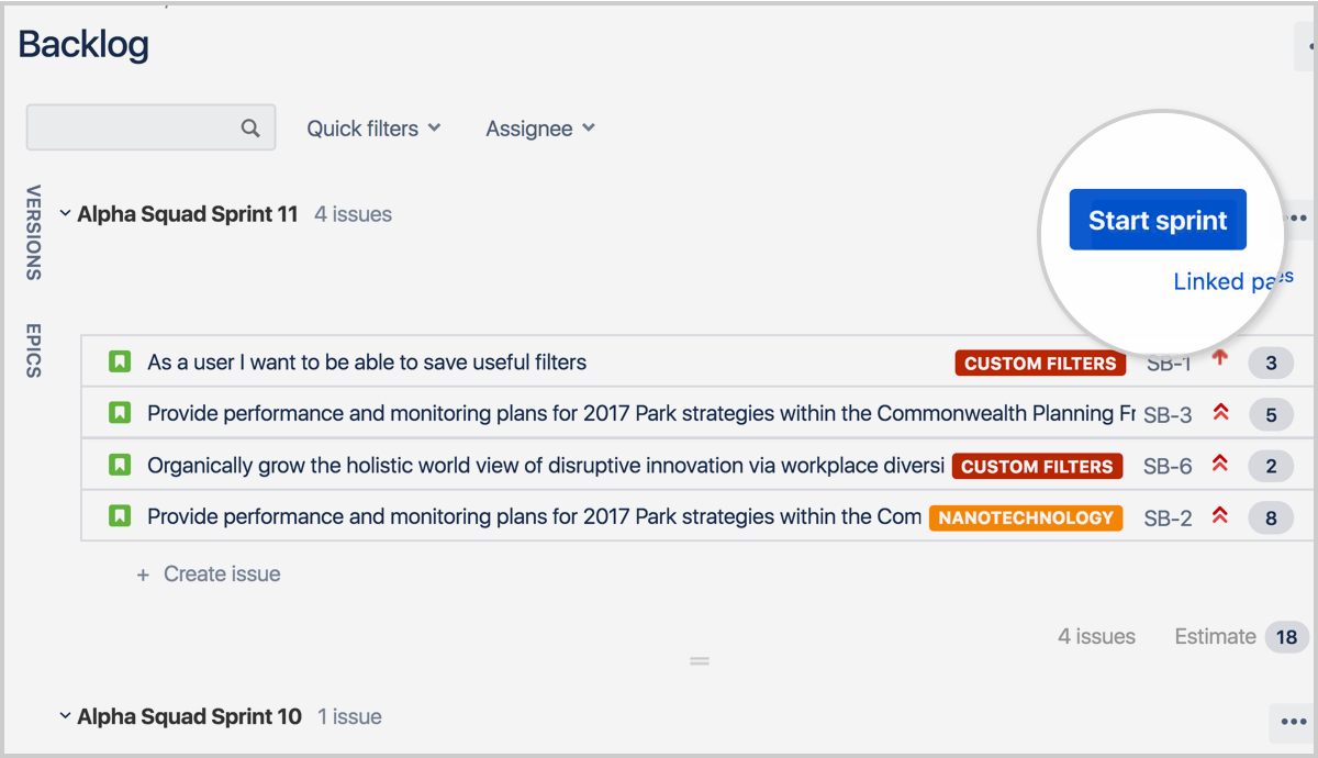 Cómo crear y utilizar sprints en Jira Software | Atlassian